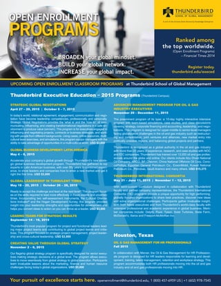 Thunderbird Open Enrollment Programs | PDF | Human Resources | Business