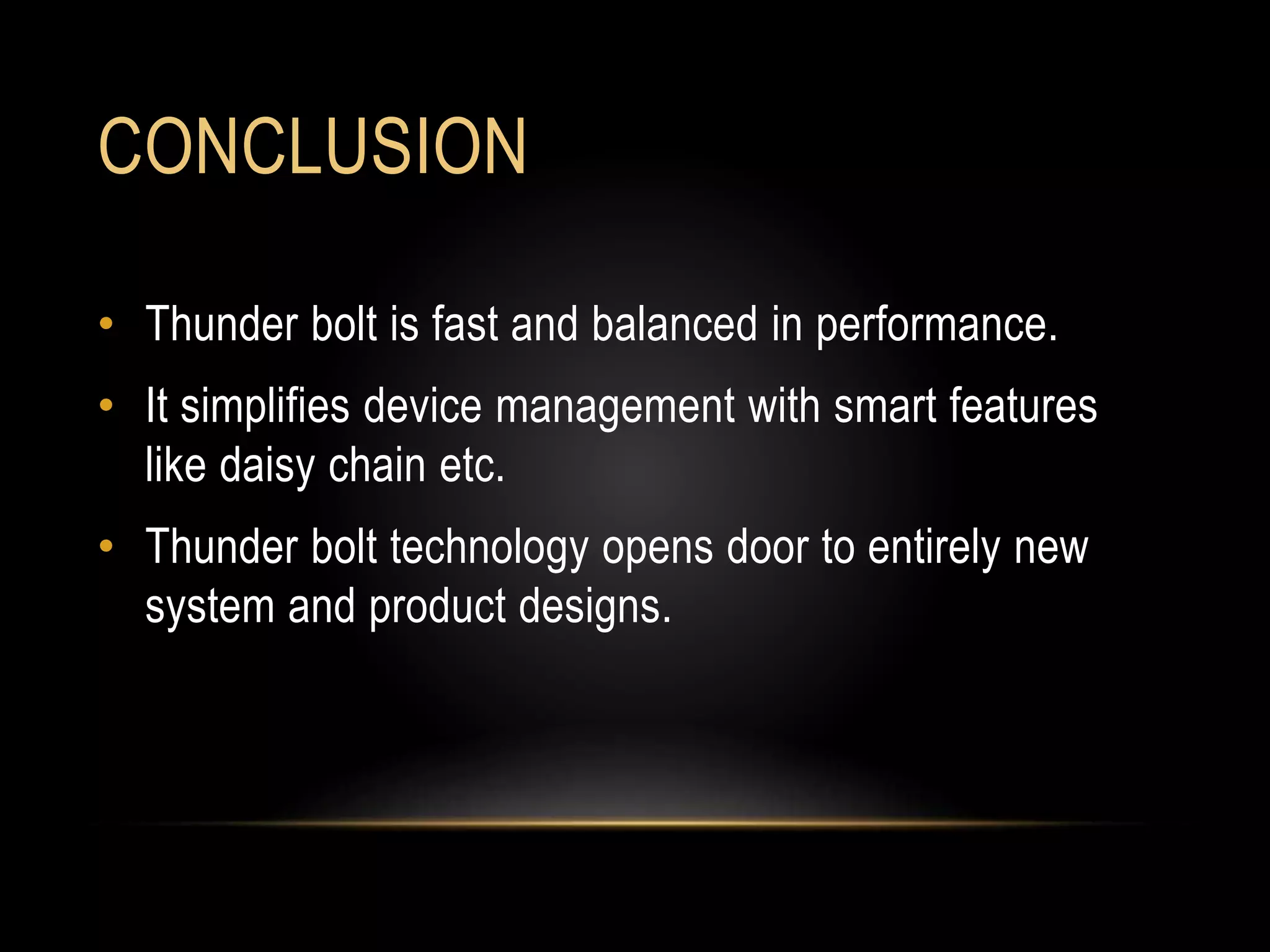 Thunder bolt || Computer Architecture | PPTX