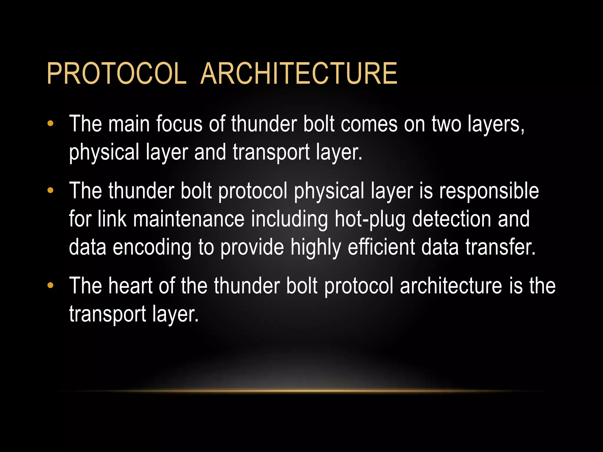 Thunder bolt || Computer Architecture | PPTX