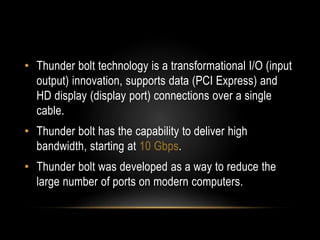 Thunder bolt || Computer Architecture | PPTX