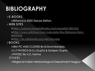 Real time lightning-bold distance calculator (IOT) | PPT