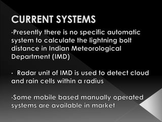 Real time lightning-bold distance calculator (IOT) | PPT
