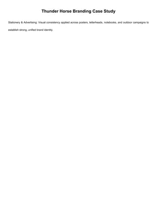 Thunder Horse Logo & Branding Case Study – Bold Identity for an Energy ...