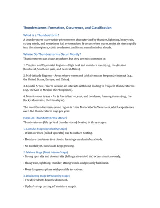 the process of thunder formation and their types | PDF