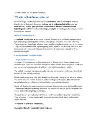 the process of thunder formation and their types | PDF