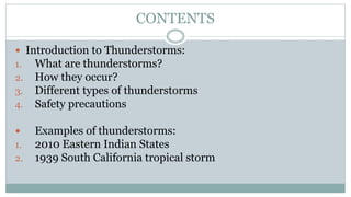 Thunderstorms: A Case Study | PPTX