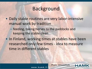 Time management in stable routines | PPTX