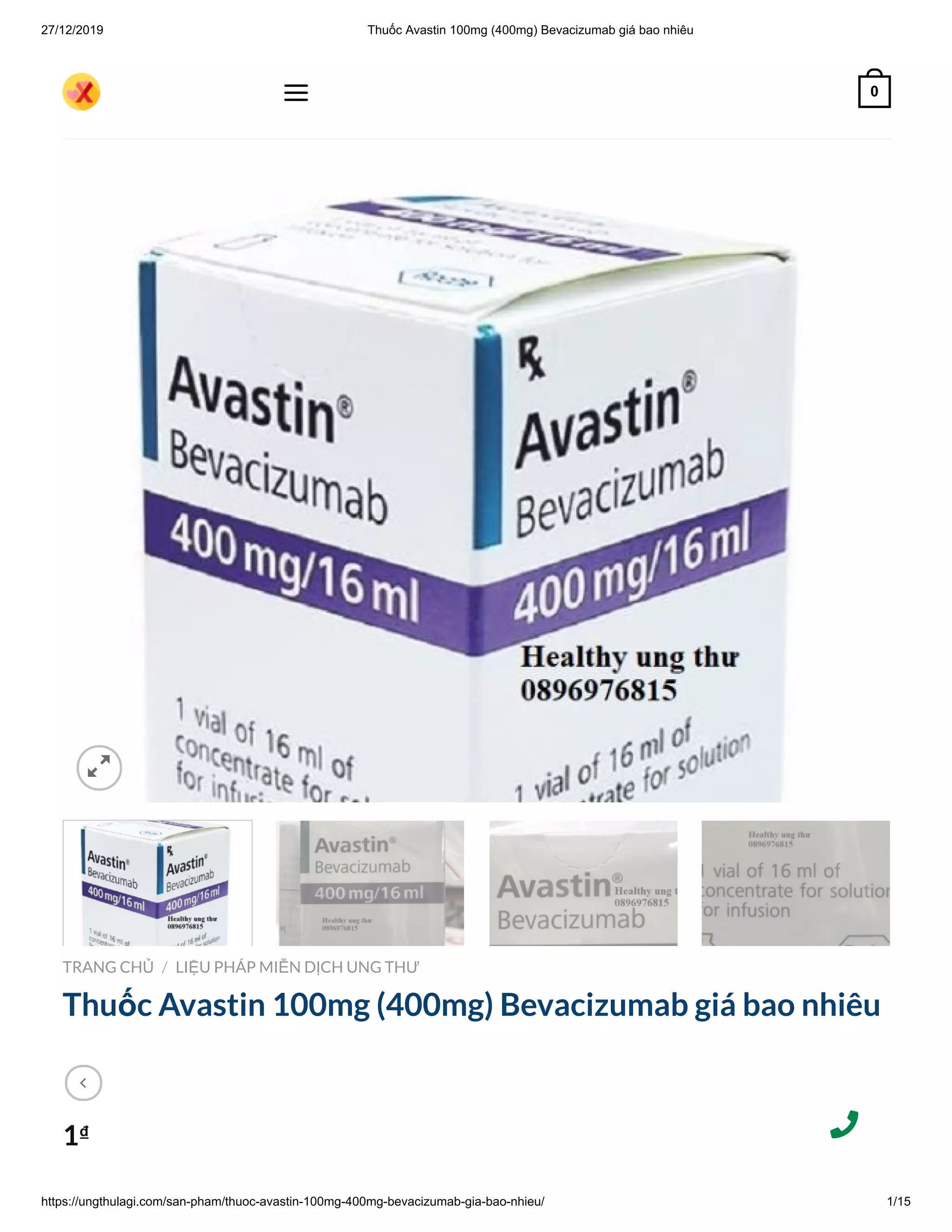 Thuoc avastin 100mg (400mg) bevacizumab gia bao nhieu | PDF