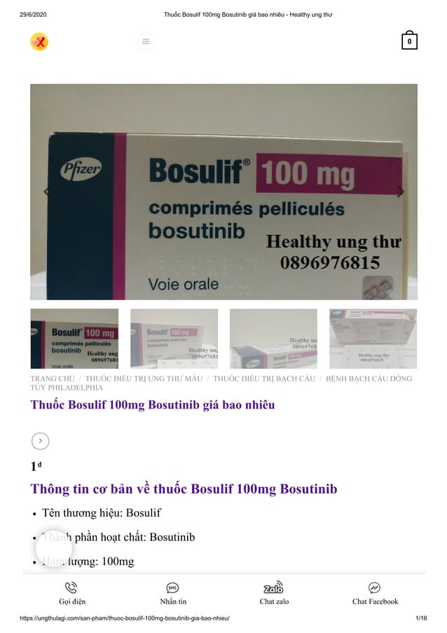 Thuoc bosulif 100mg bosutinib dieu tri benh bach cau | PDF