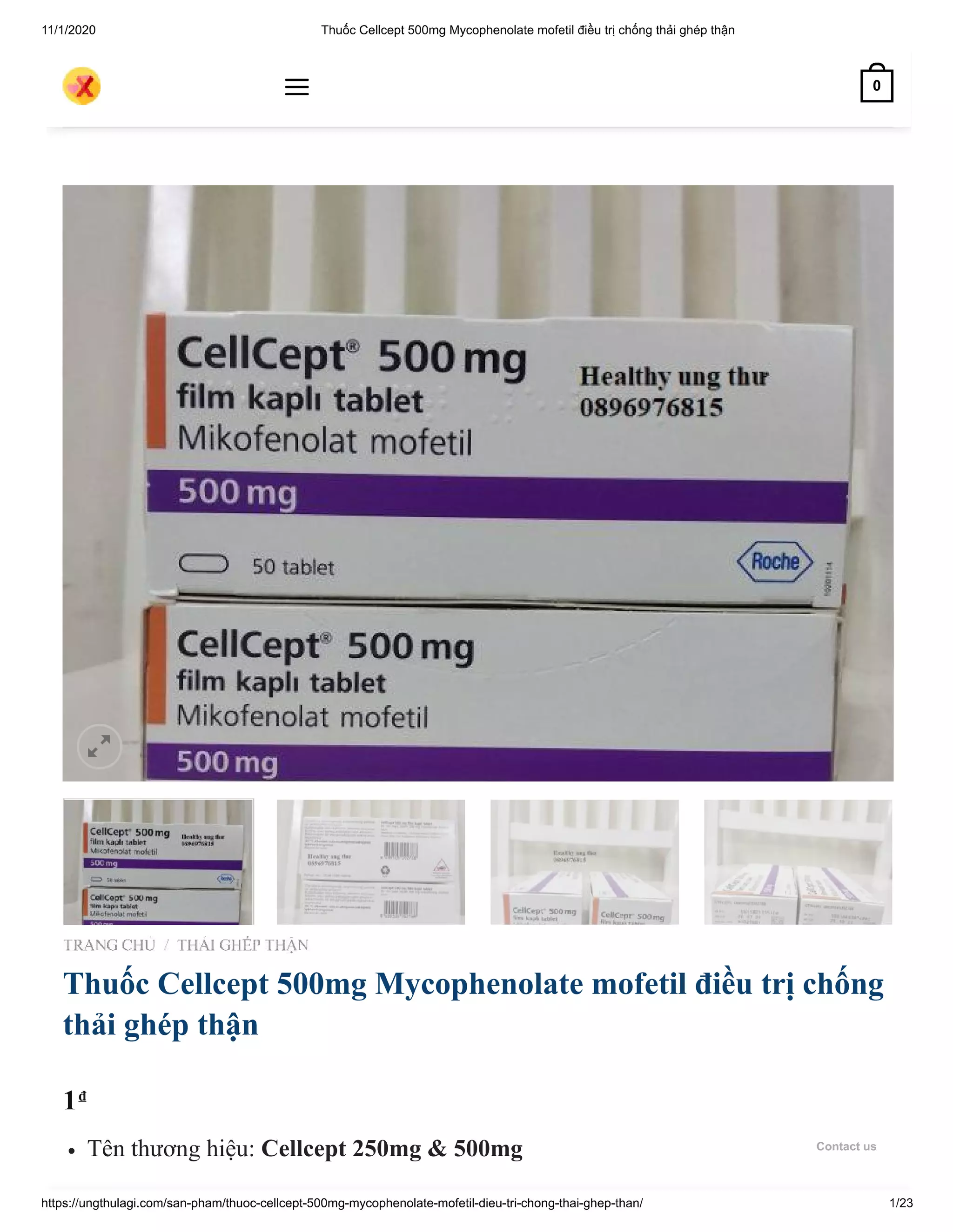 Thuoc cellcept 500mg mycophenolate mofetil dieu tri chong thai ghep than | PDF