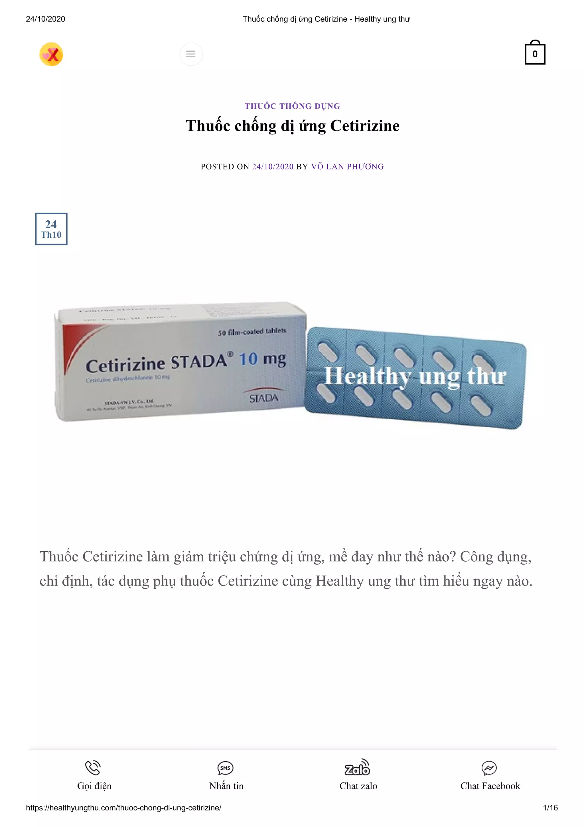 Thuoc chong di ung cetirizine | PDF