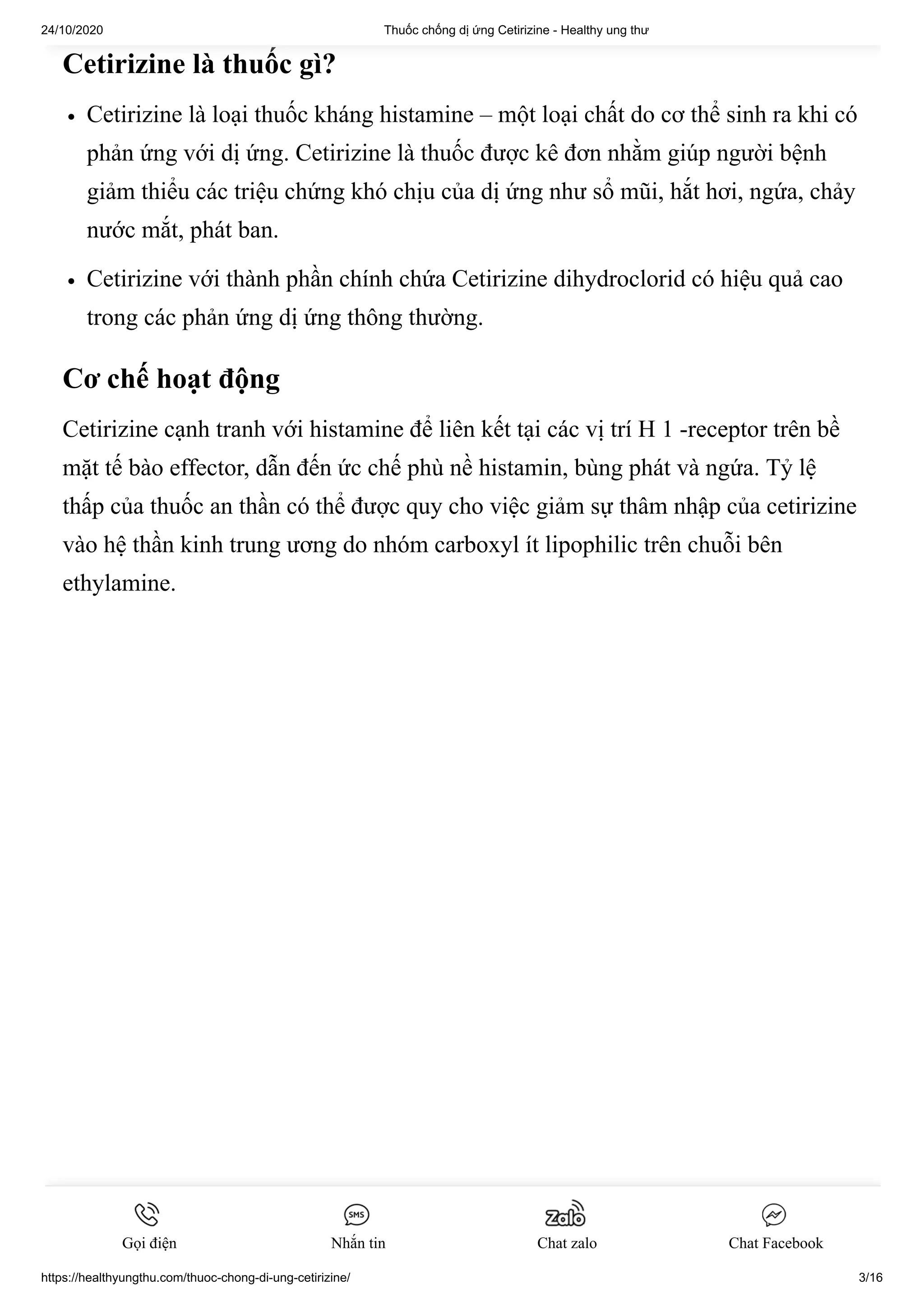 Thuoc chong di ung cetirizine | PDF