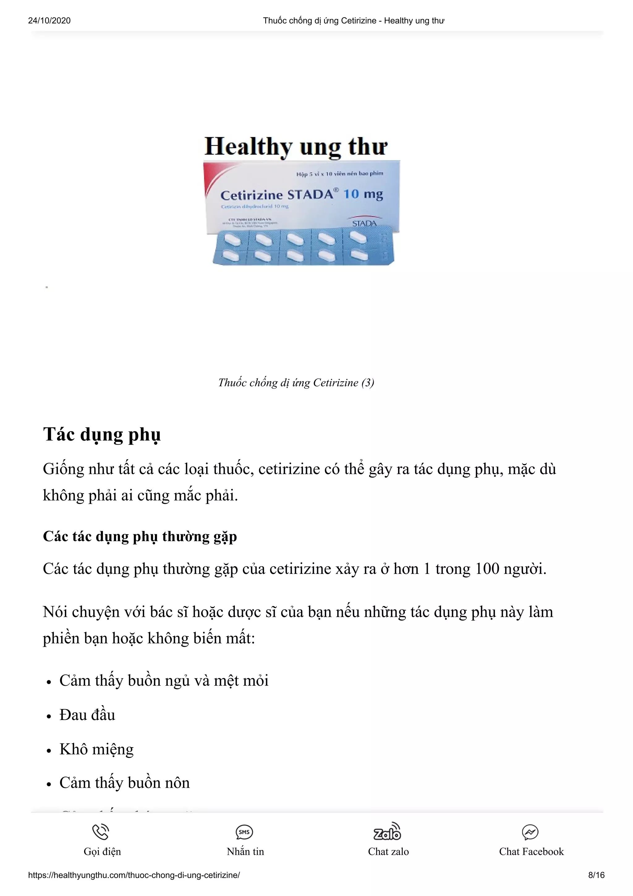Thuoc chong di ung cetirizine | PDF