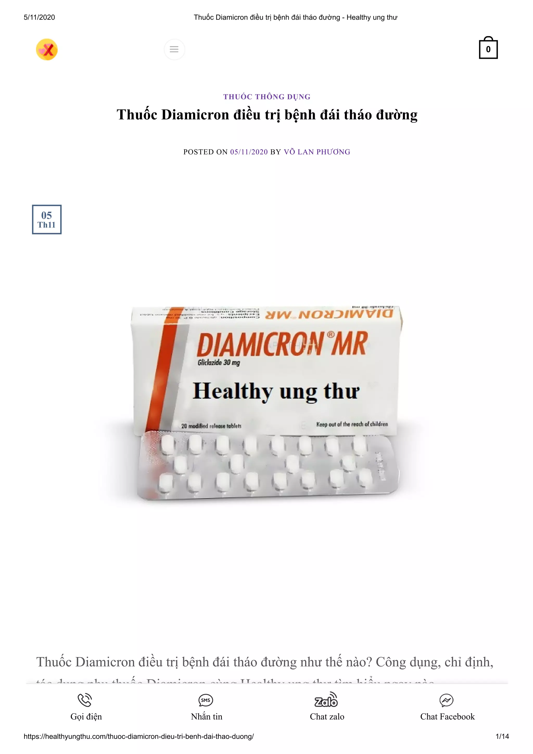 Thuoc diamicron dieu tri benh dai thao duong | PDF