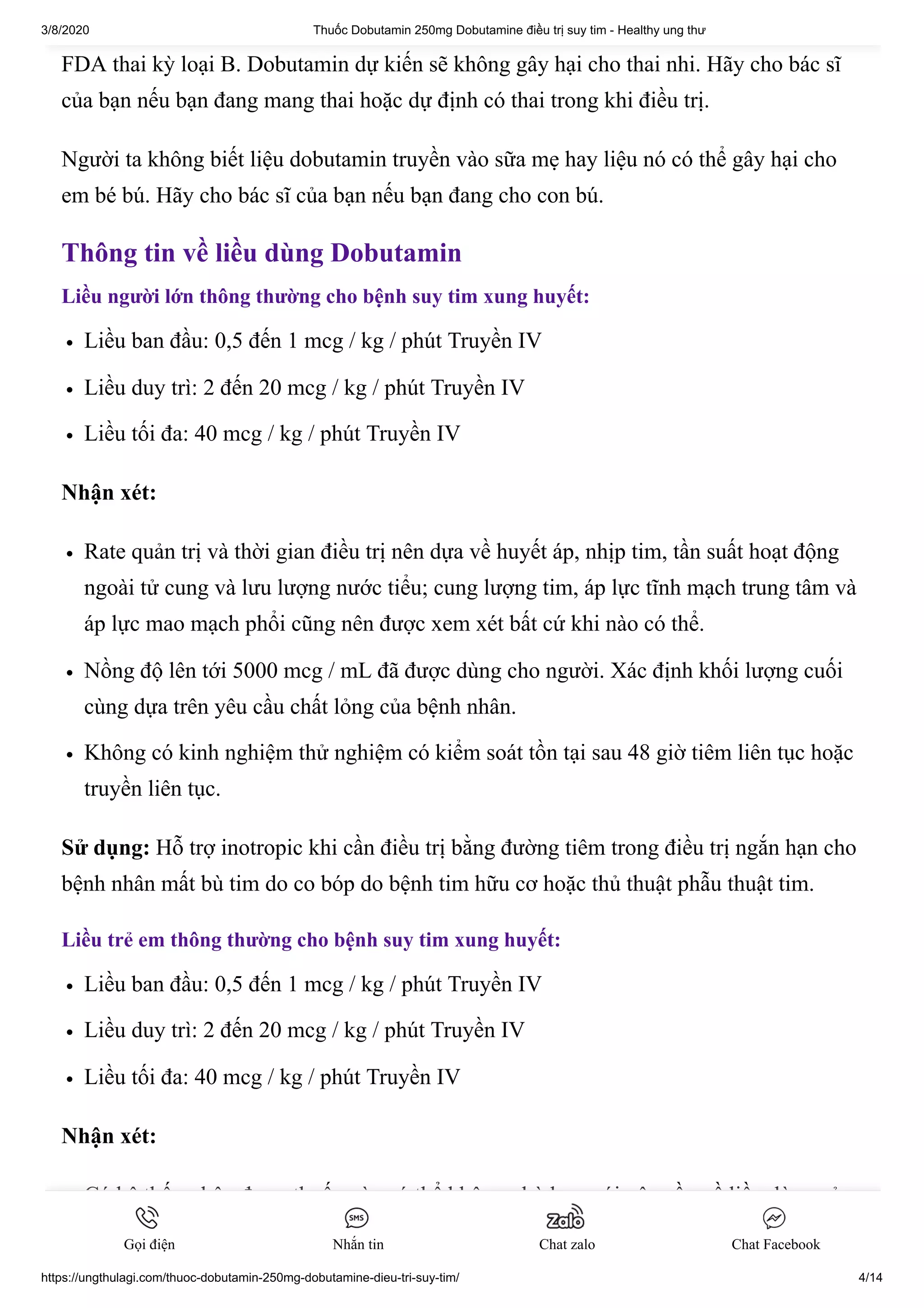 Thuoc dobutamin 250mg dobutamine hydrochloride dieu tri suy tim | PDF
