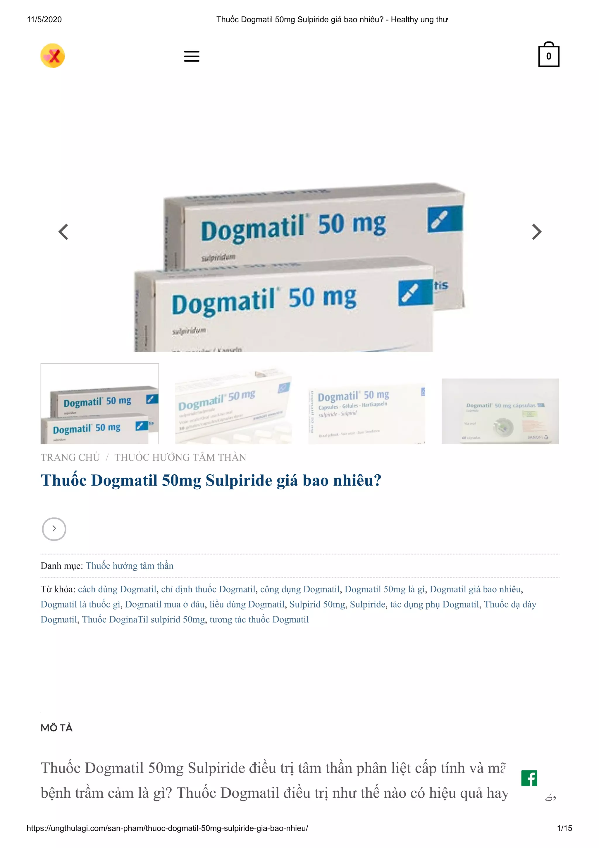 Thuoc dogmatil 50mg sulpiride gia bao nhieu | PDF