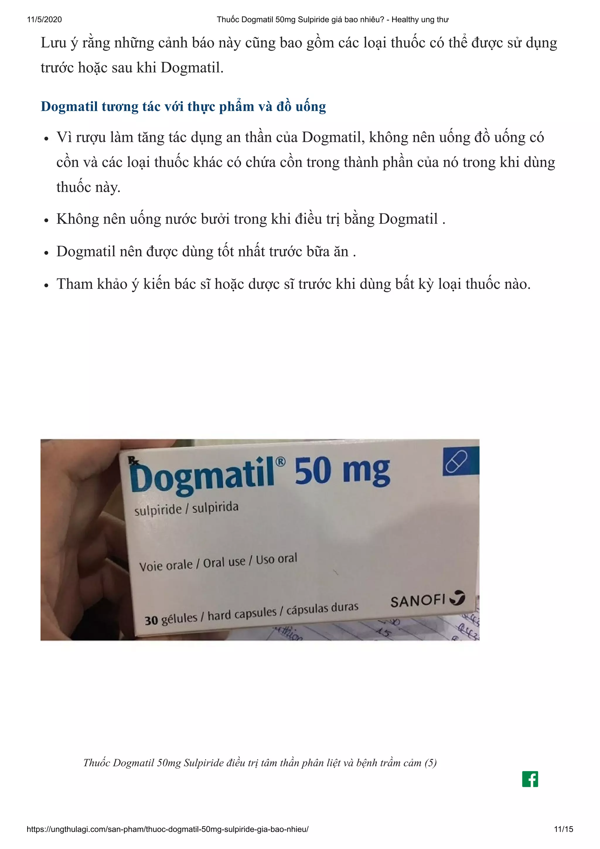 Thuoc dogmatil 50mg sulpiride gia bao nhieu | PDF