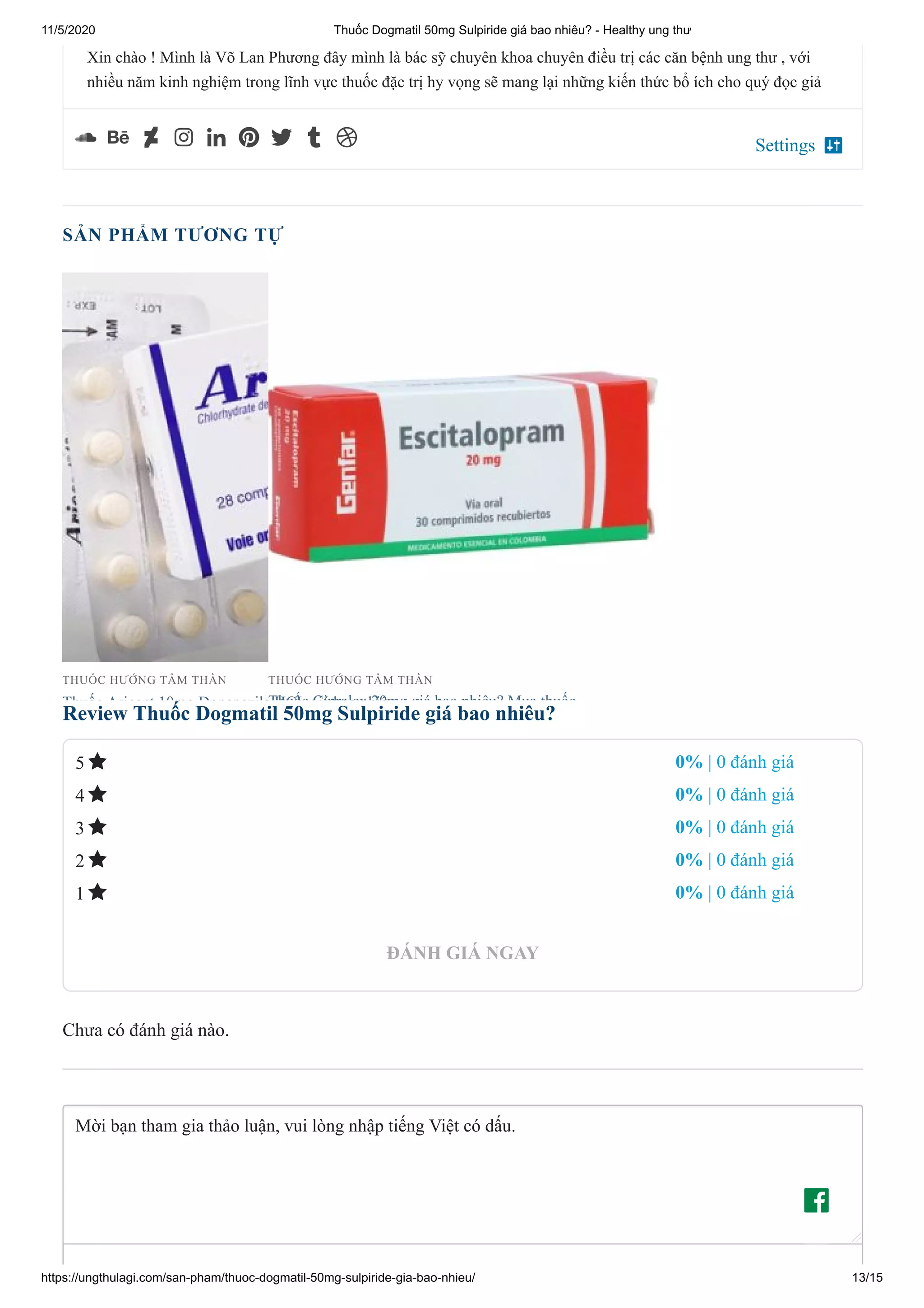 Thuoc dogmatil 50mg sulpiride gia bao nhieu | PDF