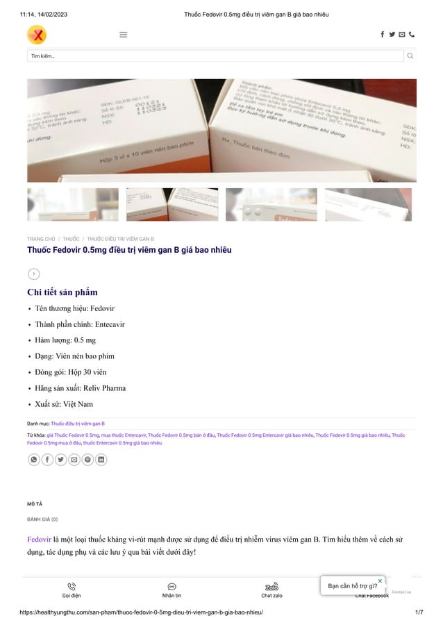 Thuoc Fedovir 0 5mg dieu tri nhiem virus viem gan B.pdf