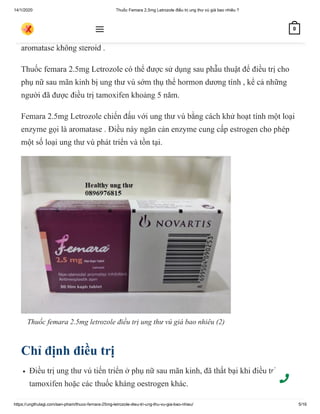 Thuoc femara 2_5mg letrozole | PDF