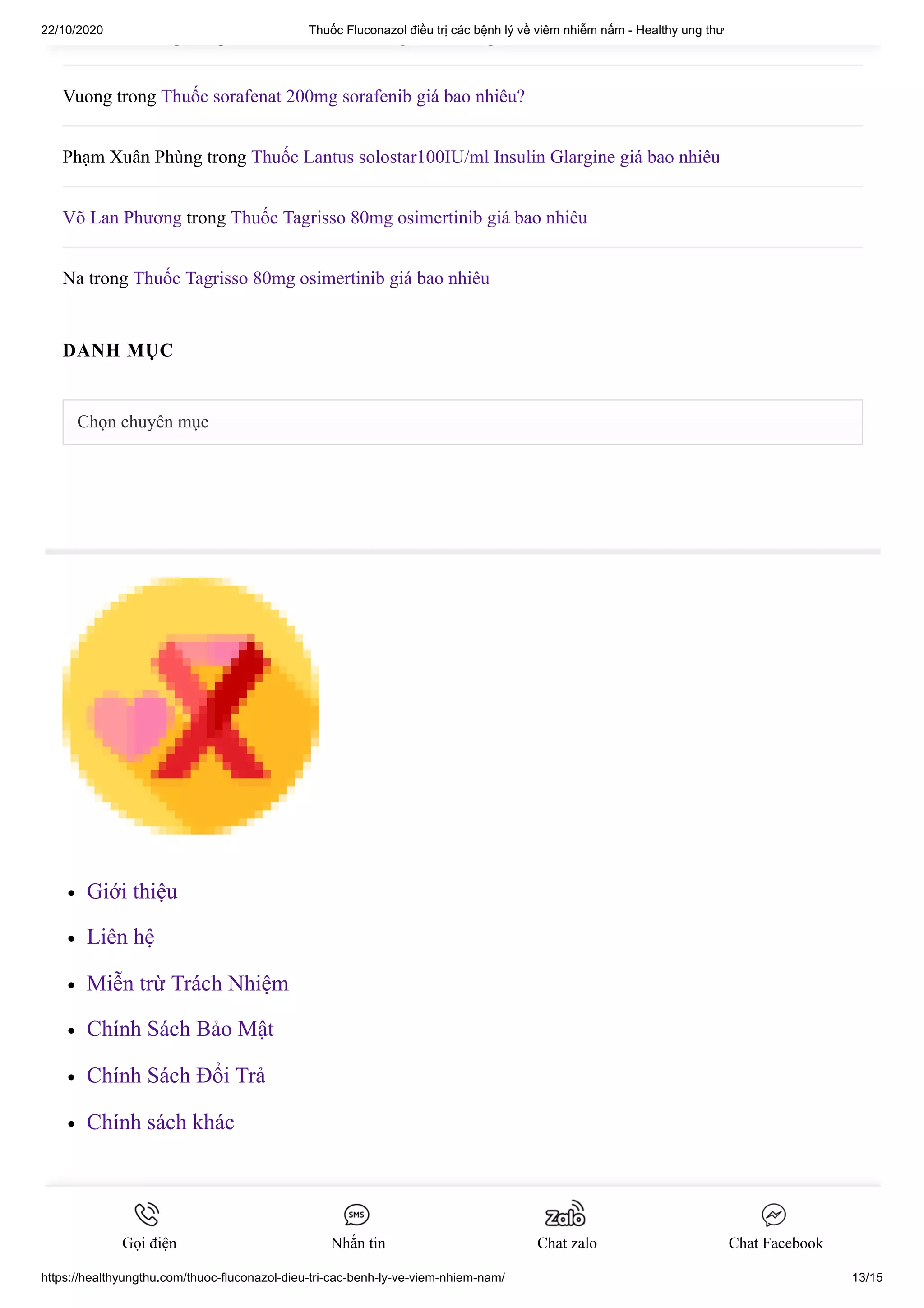 Thuoc fluconazol dieu tri cac benh ly ve viem nhiem nam | PDF
