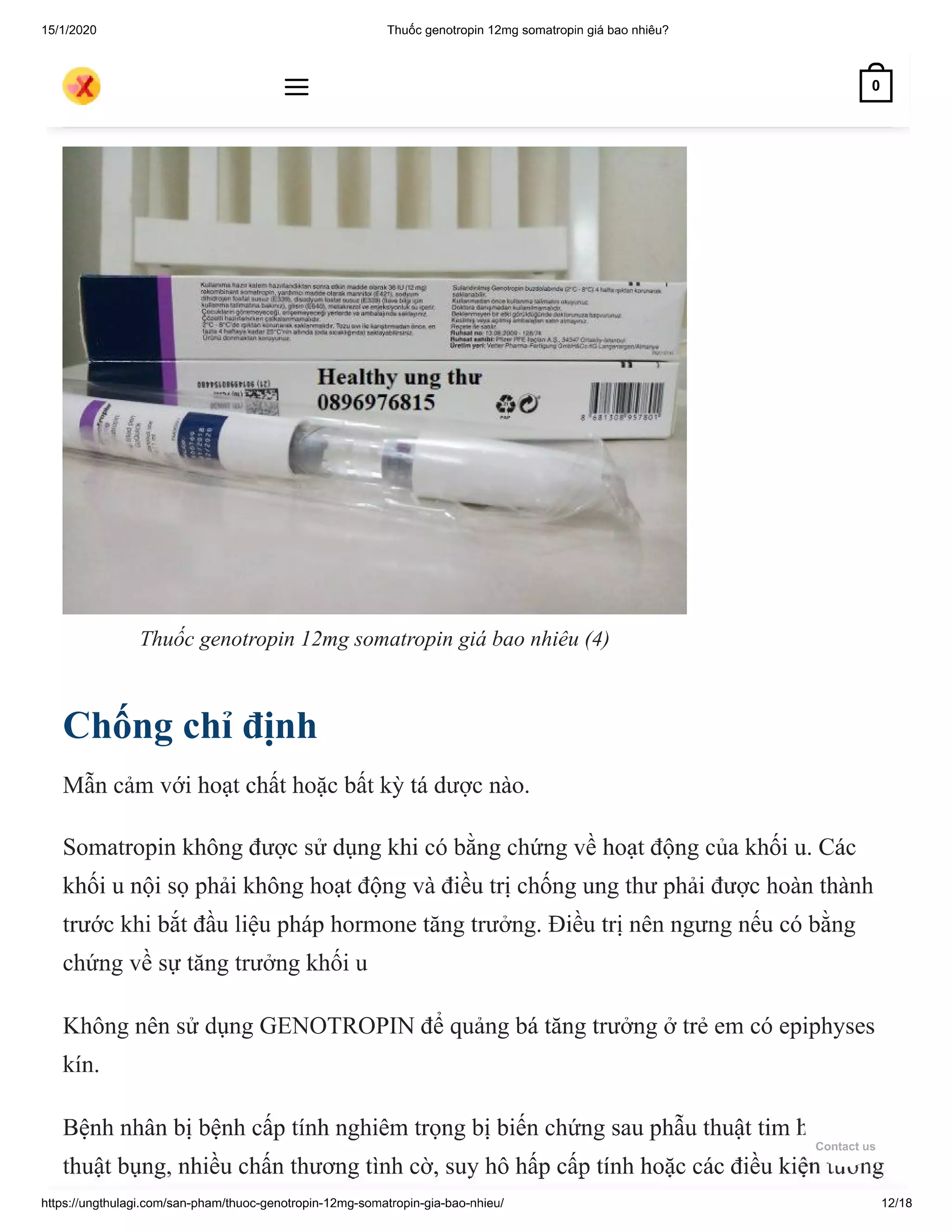 Thuoc genotropin 12mg somatropin dieu tri roi loan hoocmon | PDF
