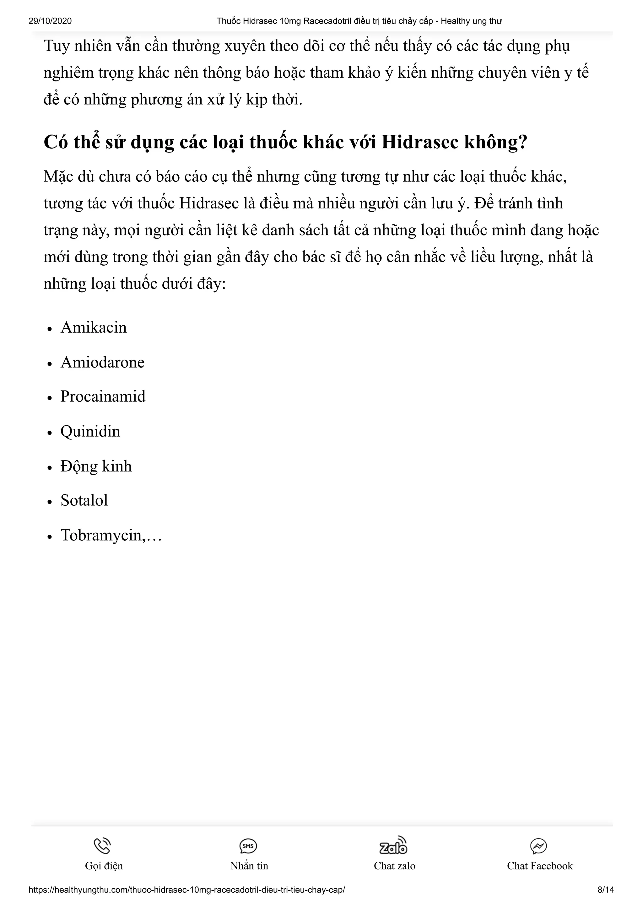 Thuoc hidrasec 10mg racecadotril dieu tri tieu chay cap | PDF