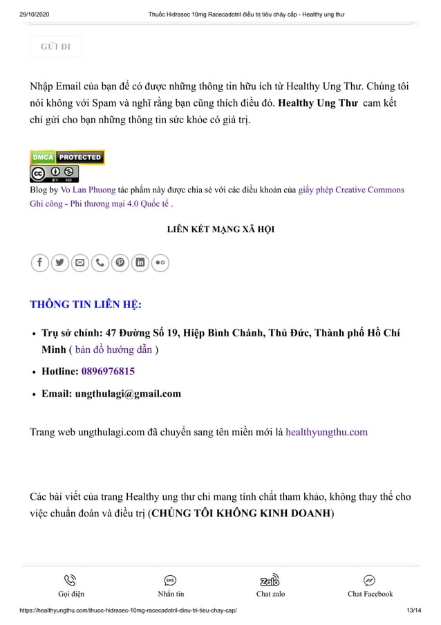 Thuoc hidrasec 10mg racecadotril dieu tri tieu chay cap | PDF