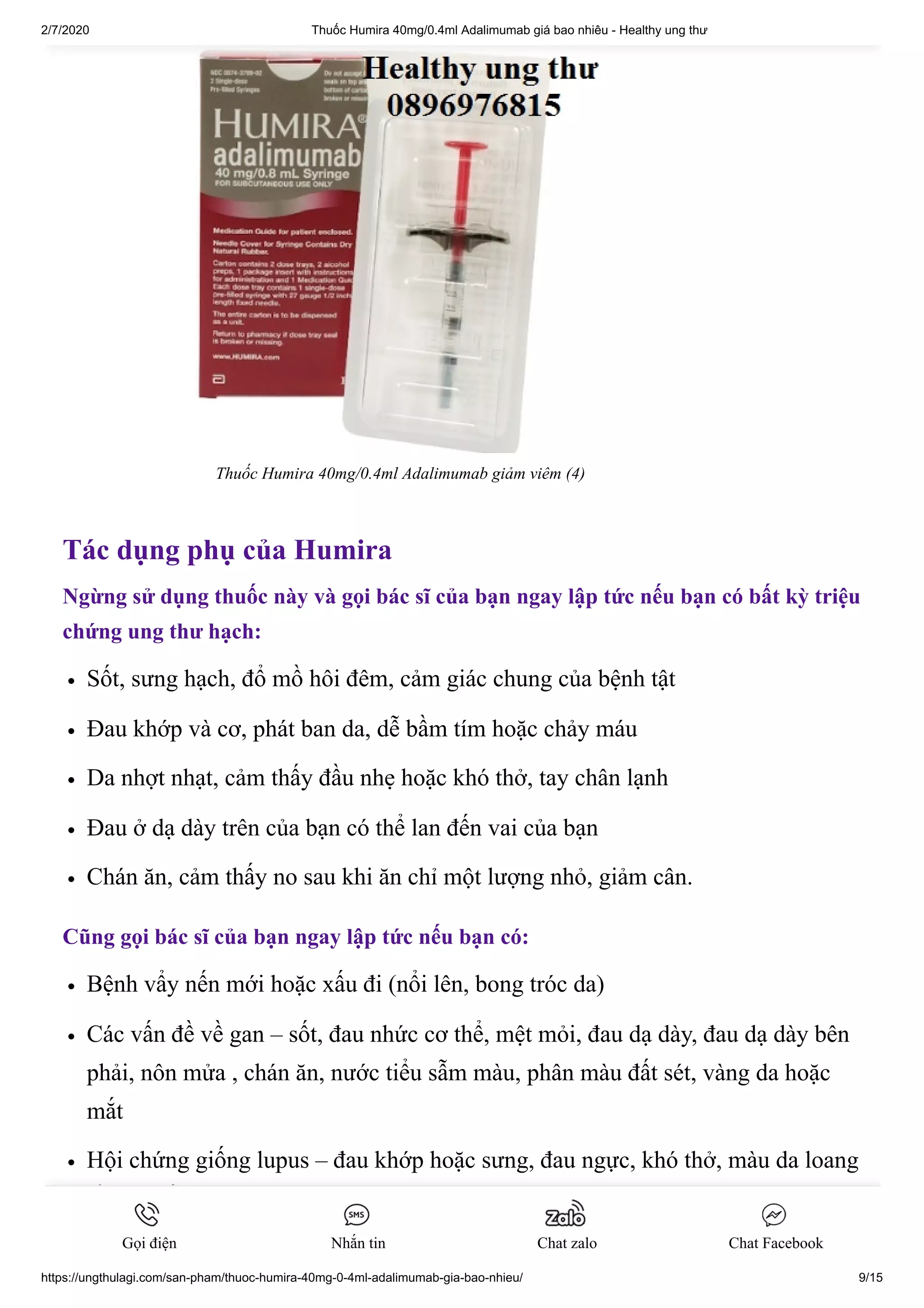 Thuoc humira 40mg 0 4ml adalimumab giam viem | PDF | Free Download