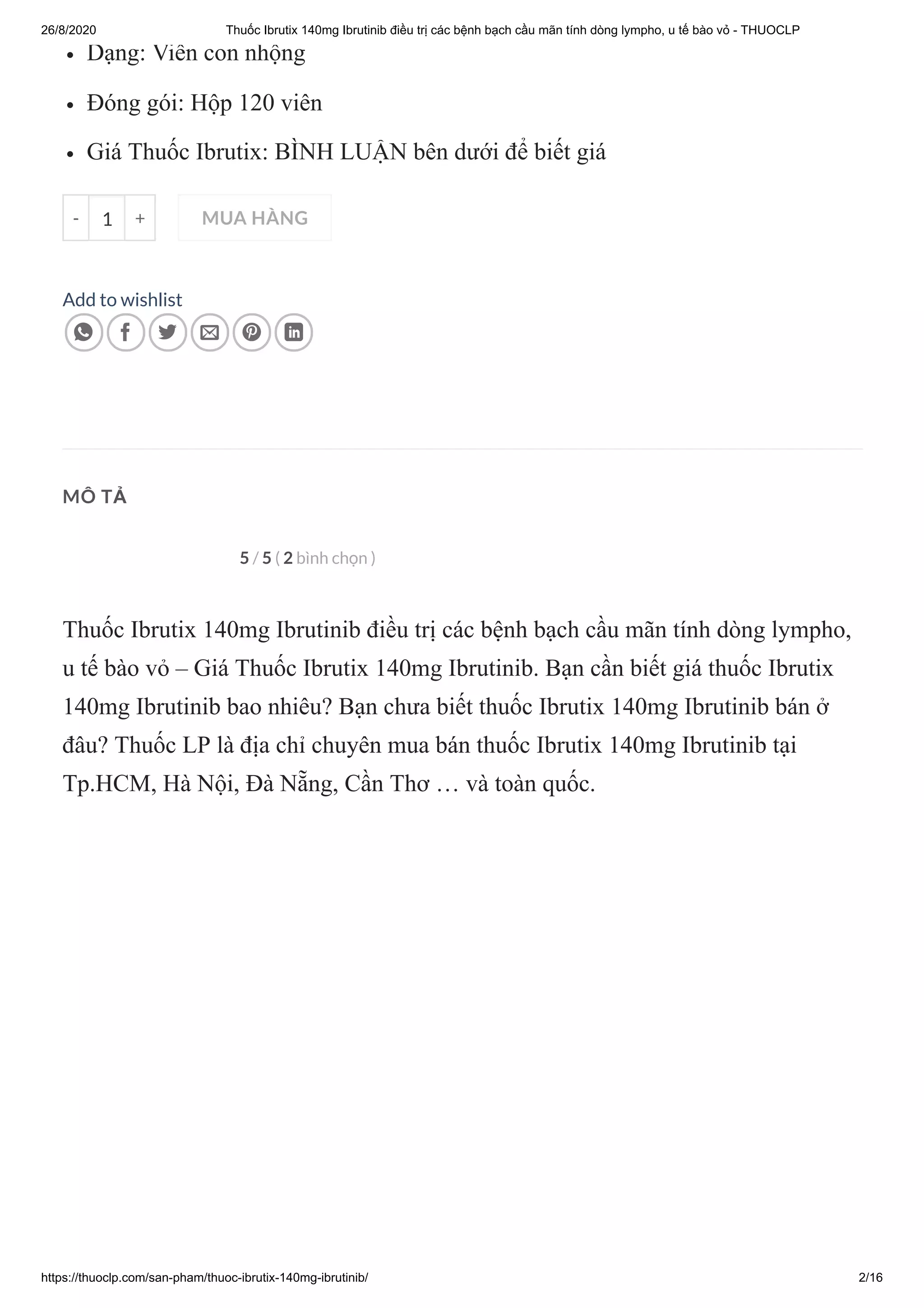 Thuoc ibrutix 140mg ibrutinib dieu tri cac benh bach cau man tinh dong ...