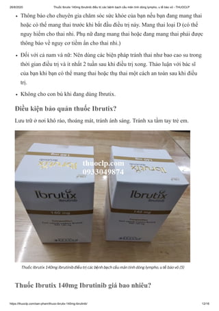 Thuoc ibrutix 140mg ibrutinib dieu tri cac benh bach cau man tinh dong ...