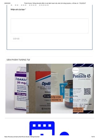 Thuoc ibrutix 140mg ibrutinib dieu tri cac benh bach cau man tinh dong ...