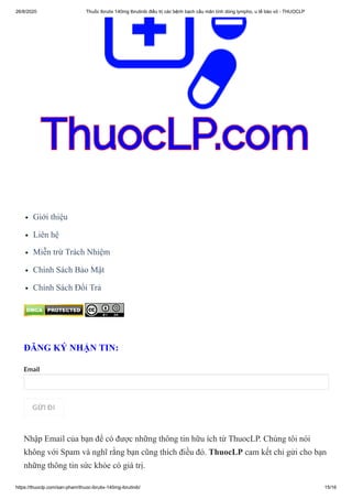 Thuoc ibrutix 140mg ibrutinib dieu tri cac benh bach cau man tinh dong ...