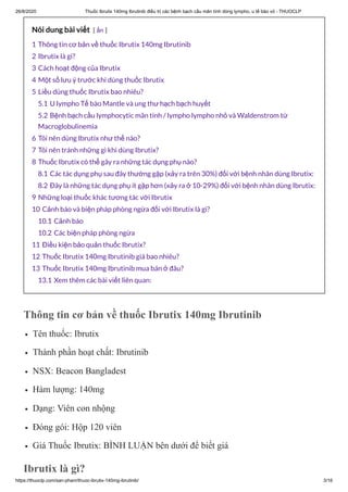 Thuoc ibrutix 140mg ibrutinib dieu tri cac benh bach cau man tinh dong ...