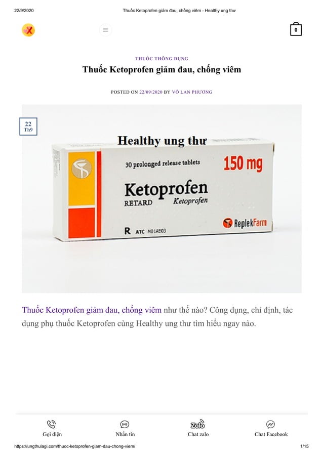 Thuoc ketoprofen giam dau chong viem | PDF | Free Download