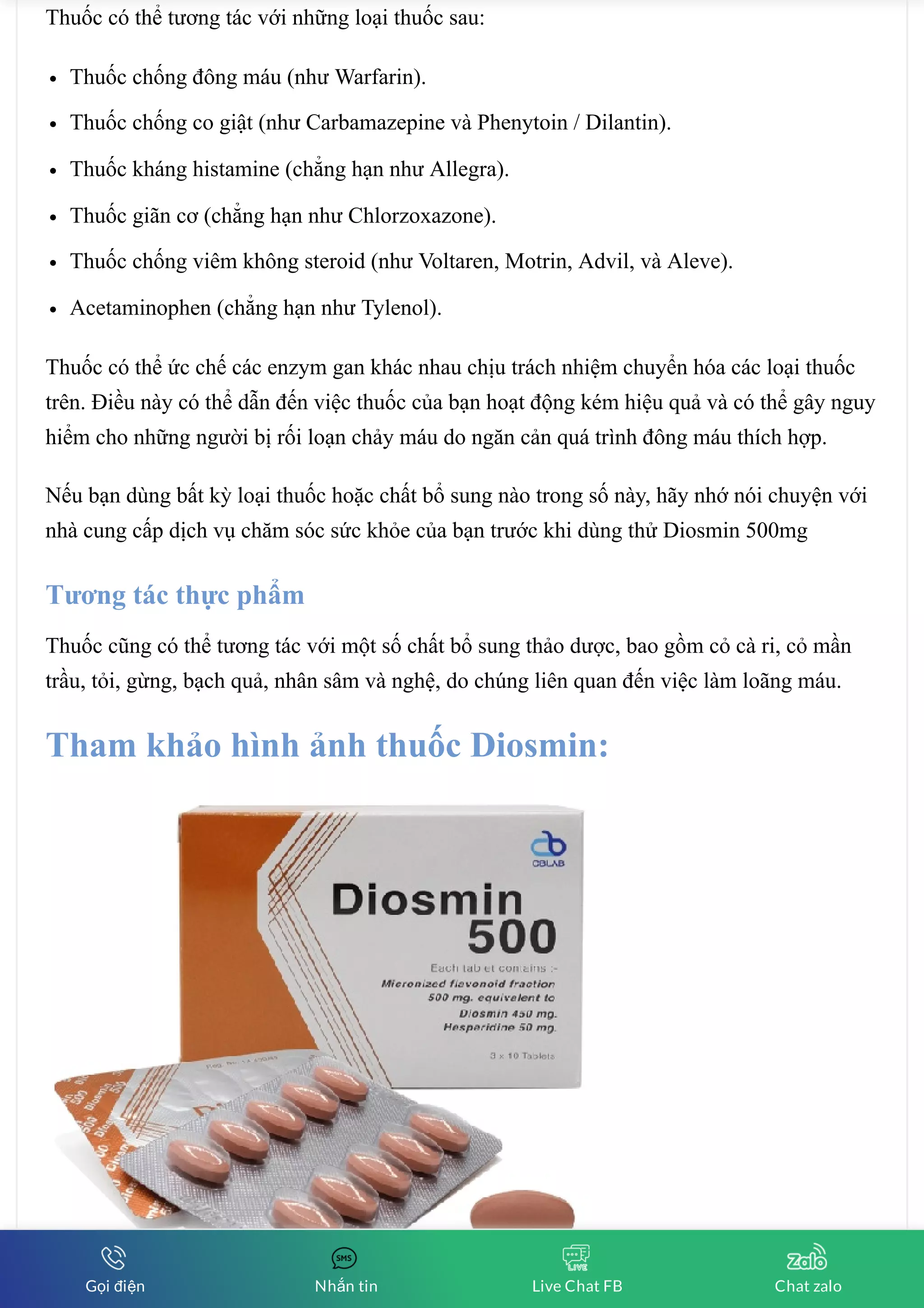 Thuoc diosmin hesperidin Tac dung chi dinh | ThuocLP | PDF