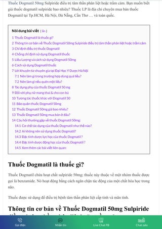 Thuoc Dogmatil 50mg Lieu dung luu y huong dan su dung | ThuocLP | PDF