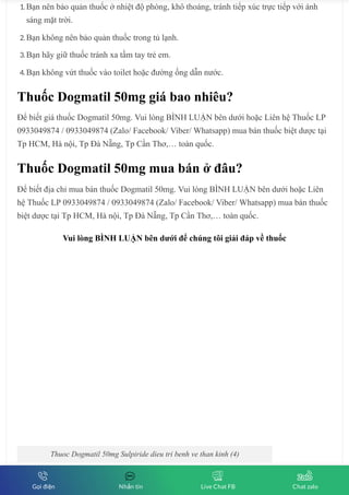 Thuoc Dogmatil 50mg Lieu dung luu y huong dan su dung | ThuocLP | PDF