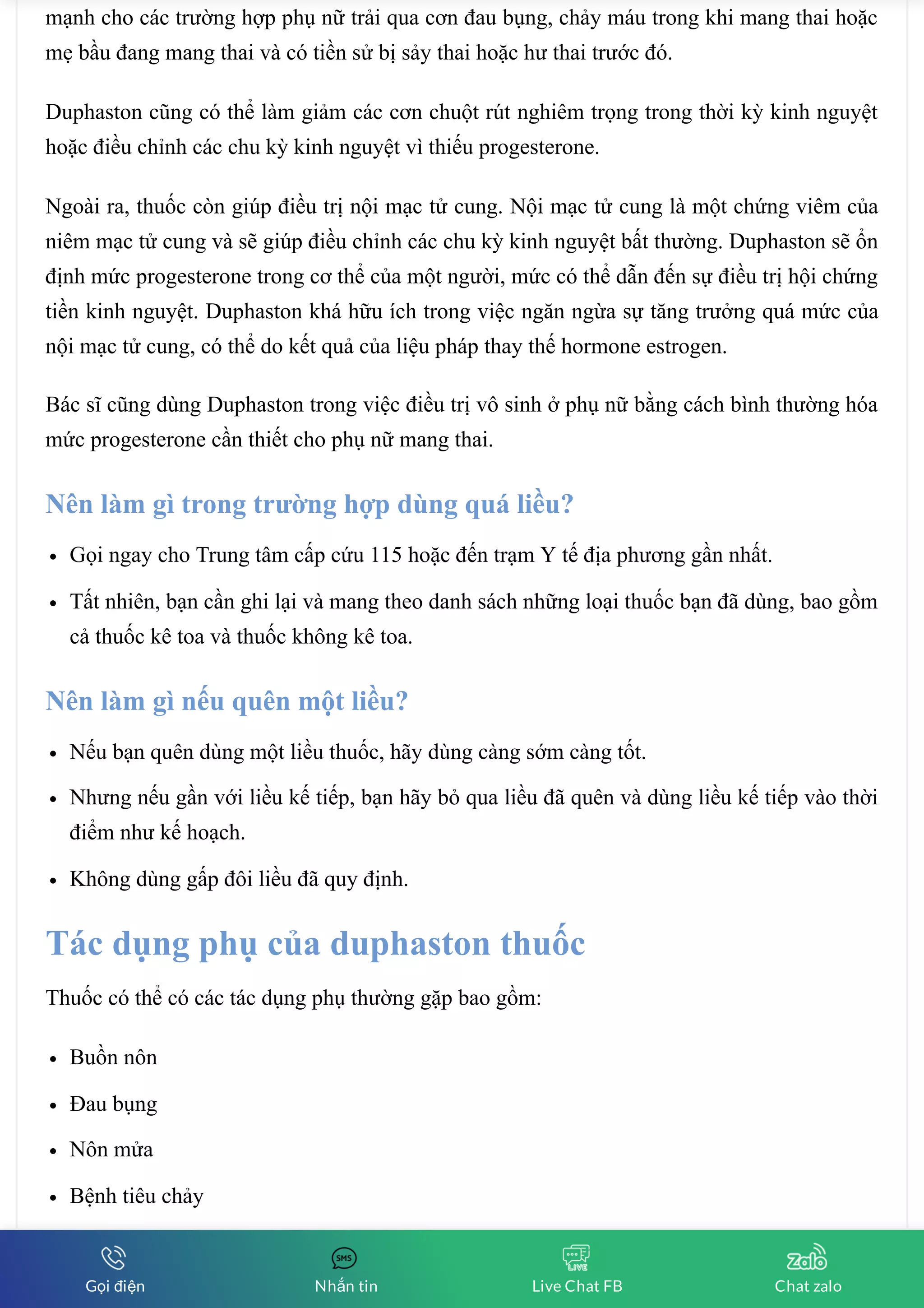 Duphaston Thuoc dieu tri roi loan kinh nguyet vo sinh| ThuocLP | PDF