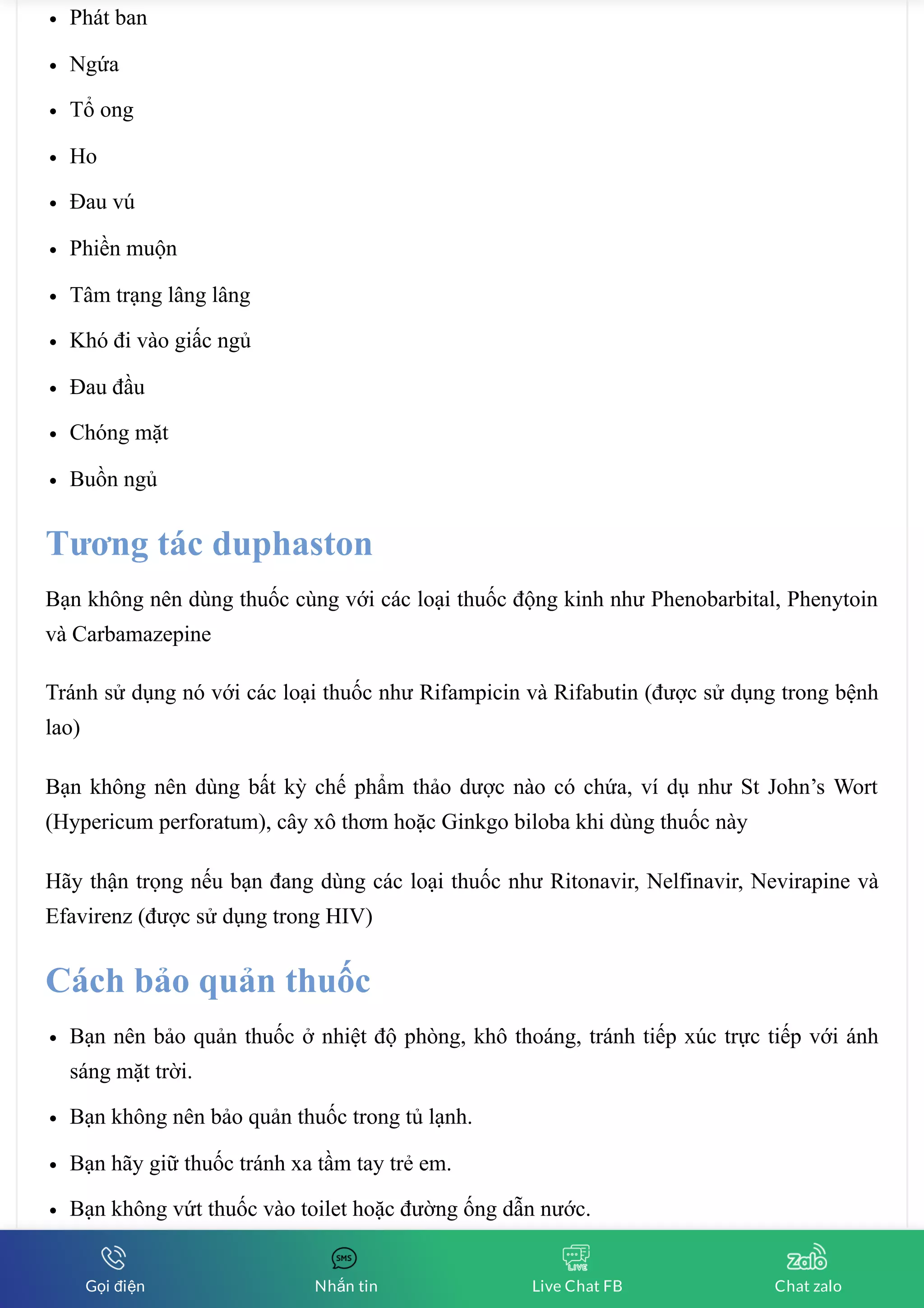 Duphaston Thuoc dieu tri roi loan kinh nguyet vo sinh| ThuocLP | PDF