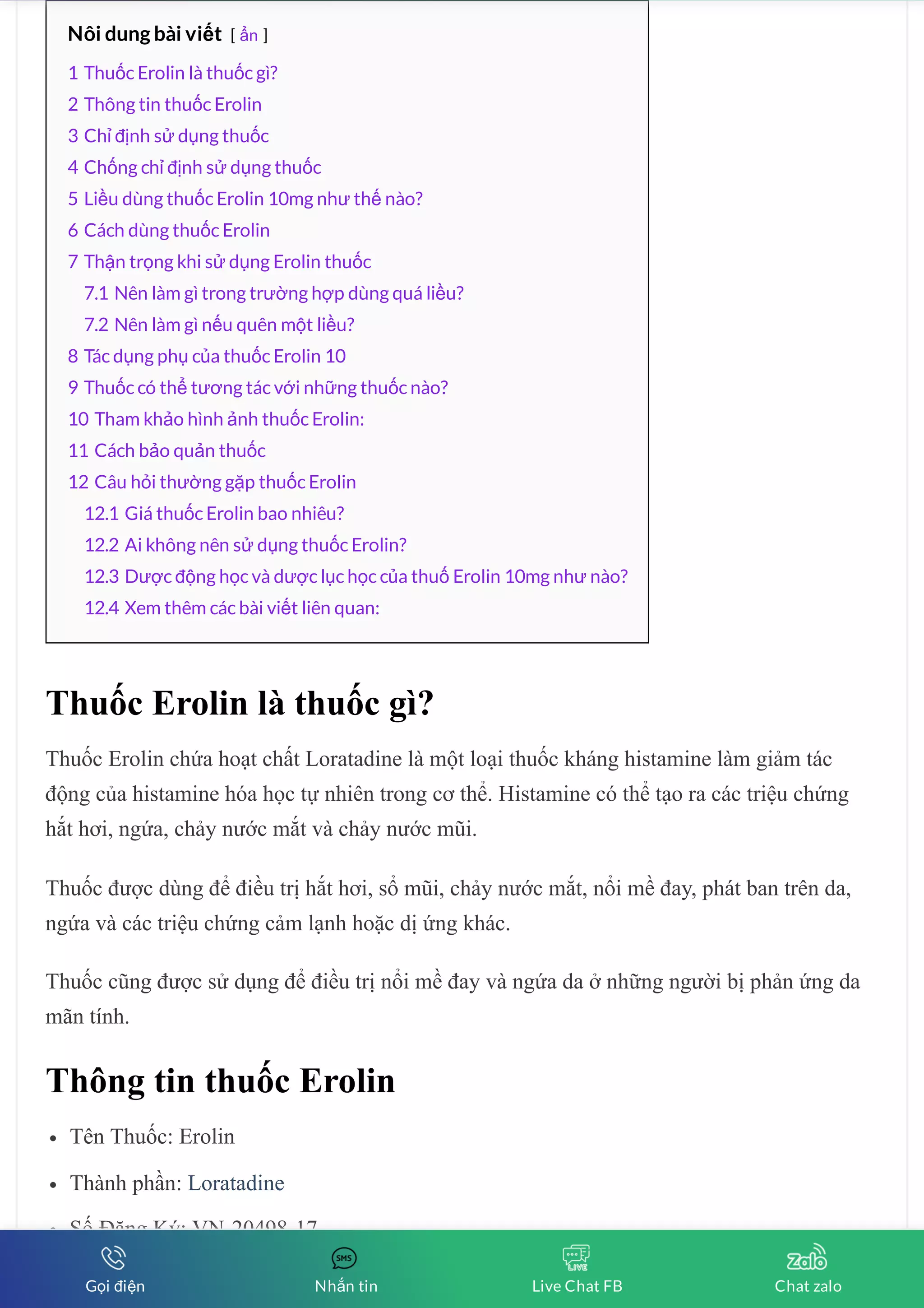 Thuoclpthuoc erolin tac dung gi Thuoc dieu tri viem mui di ung hieu qua ...