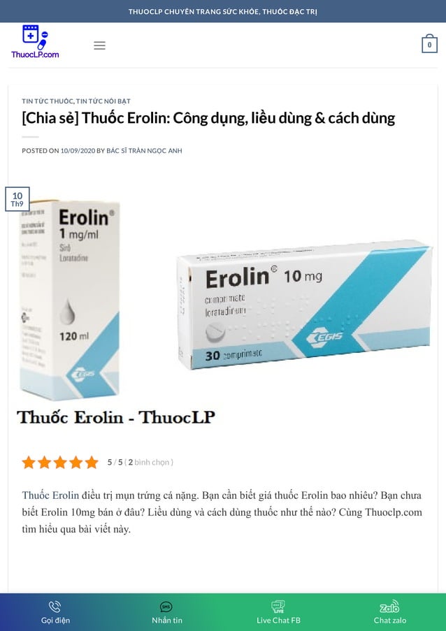 Thuoclpthuoc erolin tac dung gi Thuoc dieu tri viem mui di ung hieu qua ...