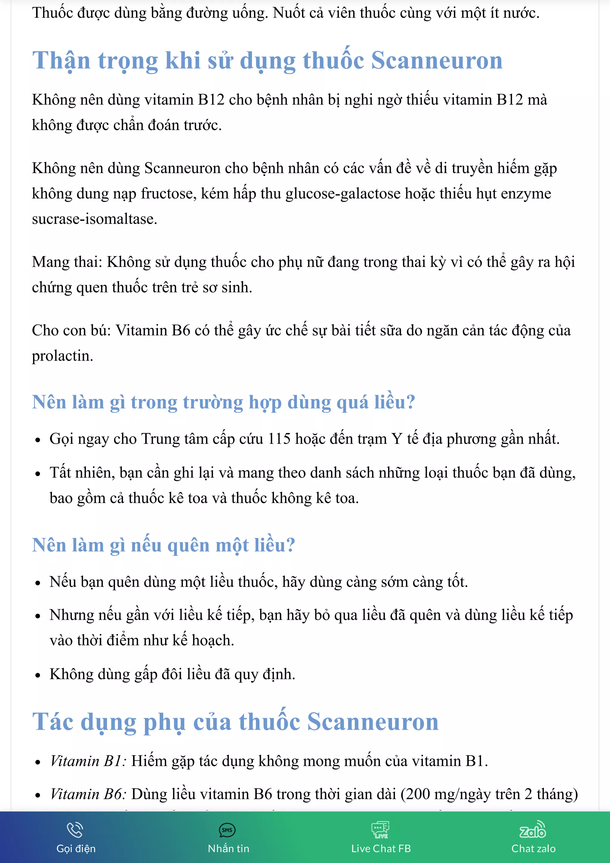 thuoc tri dau day than kinh scanneuron | ThuocLP Vietnamese | PDF