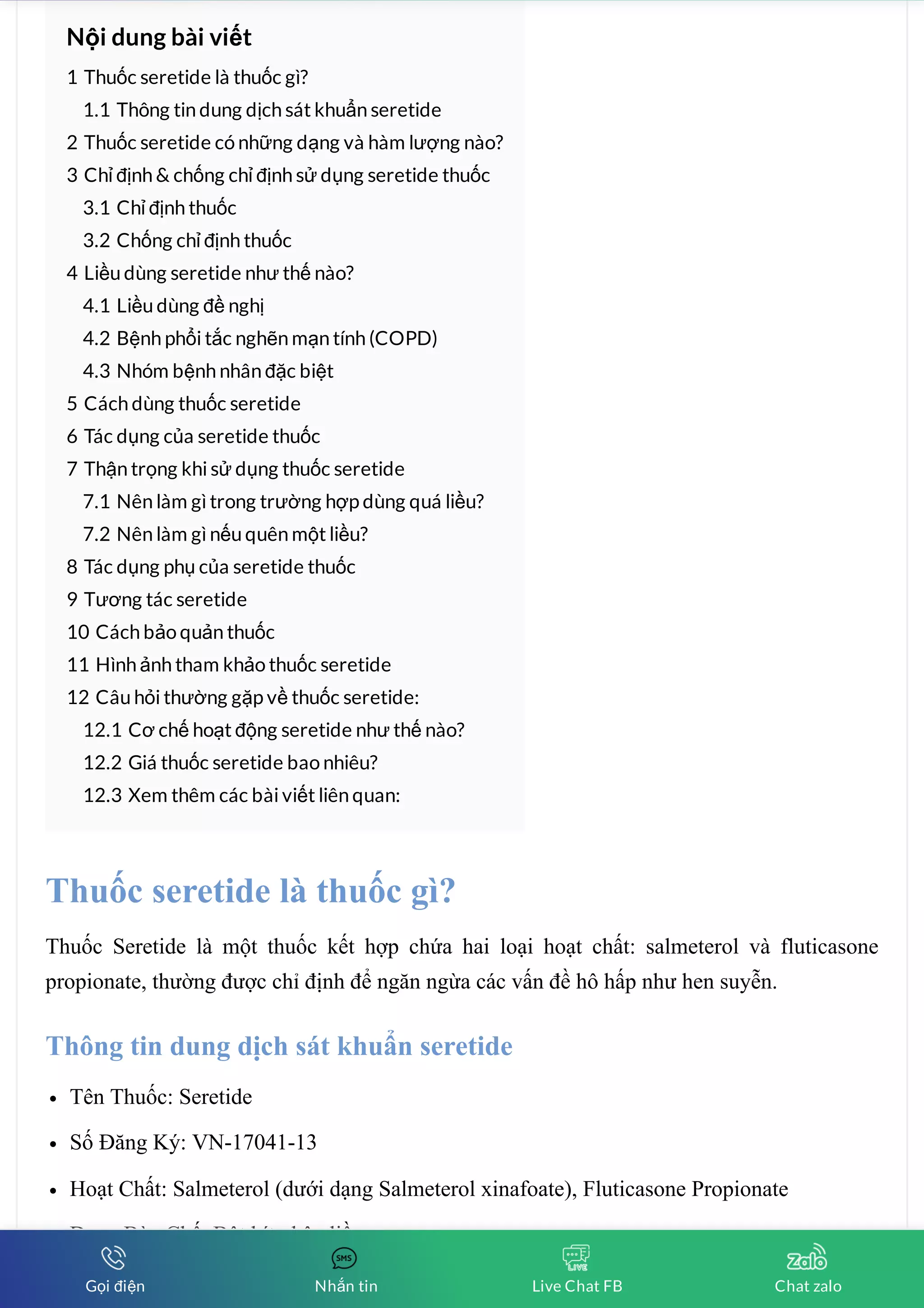 Nhung dieu can biet ve thuoc xit hen Seretide| ThuocLP | PDF