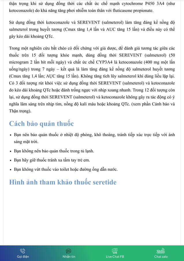 Nhung dieu can biet ve thuoc xit hen Seretide| ThuocLP | PDF