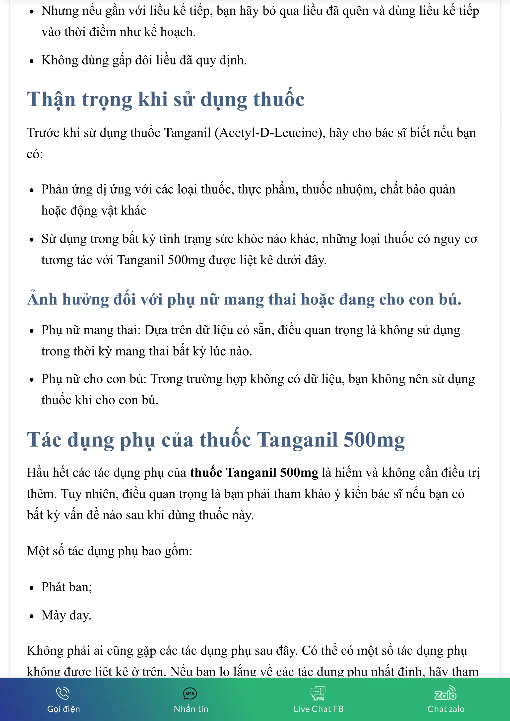 tanganil la thuoc gi cong dung lieu dung huong dan su dung | ThuocLP ...