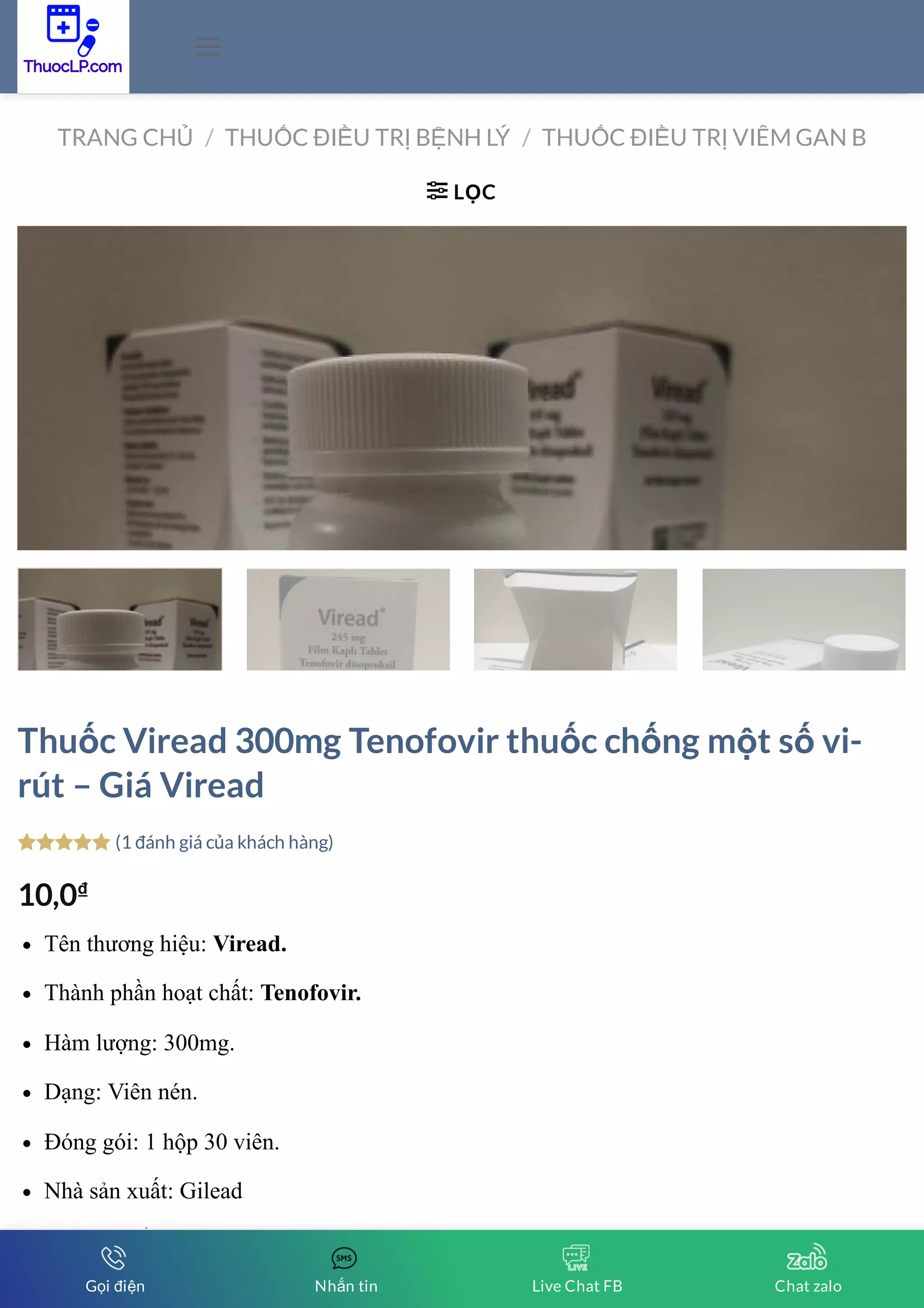 thuoc viread cong dung lieu dung nhung luu y khi su dung | ThuocLP ...