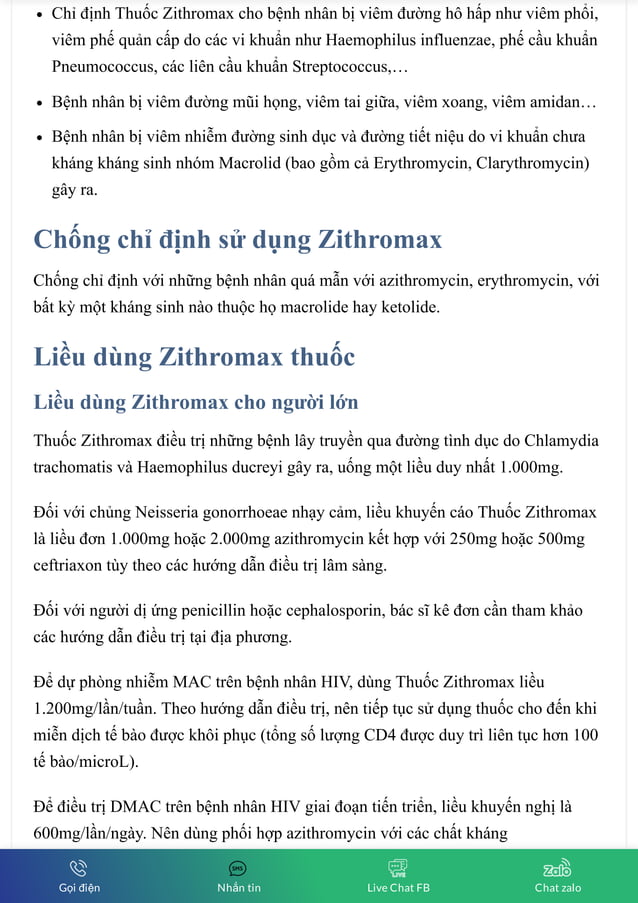 thuoc khang sinh zithromax 500mg cong dung va cach dung | ThuocLp ...
