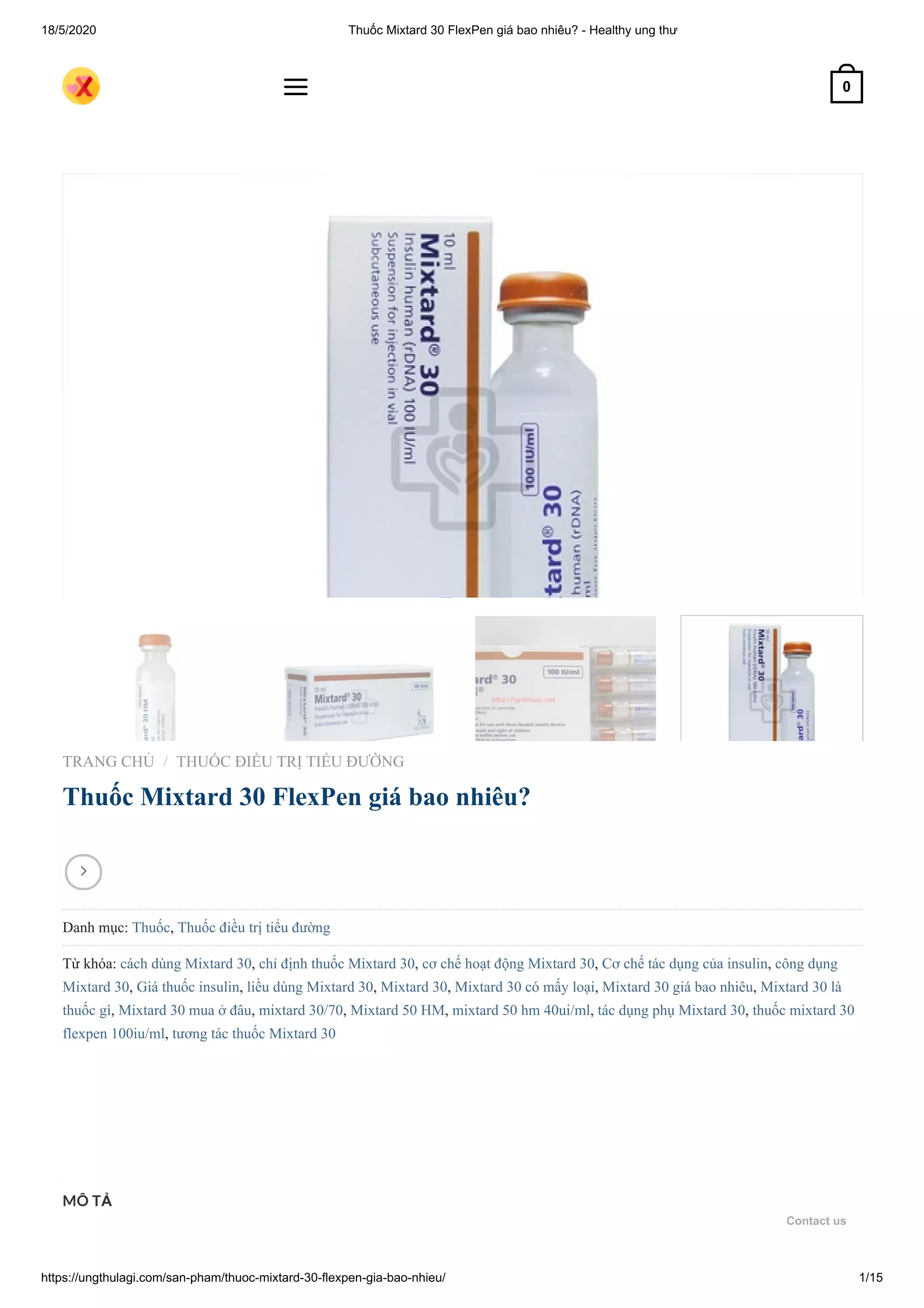 Thuoc mixtard 30 flex pen gia bao nhieu | PDF