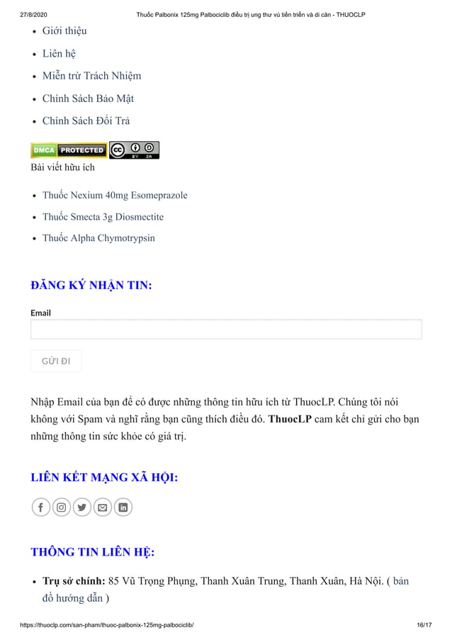 Thuoc palbonix 125mg palbociclib dieu tri ung thu vu tien trien va di can | PDF